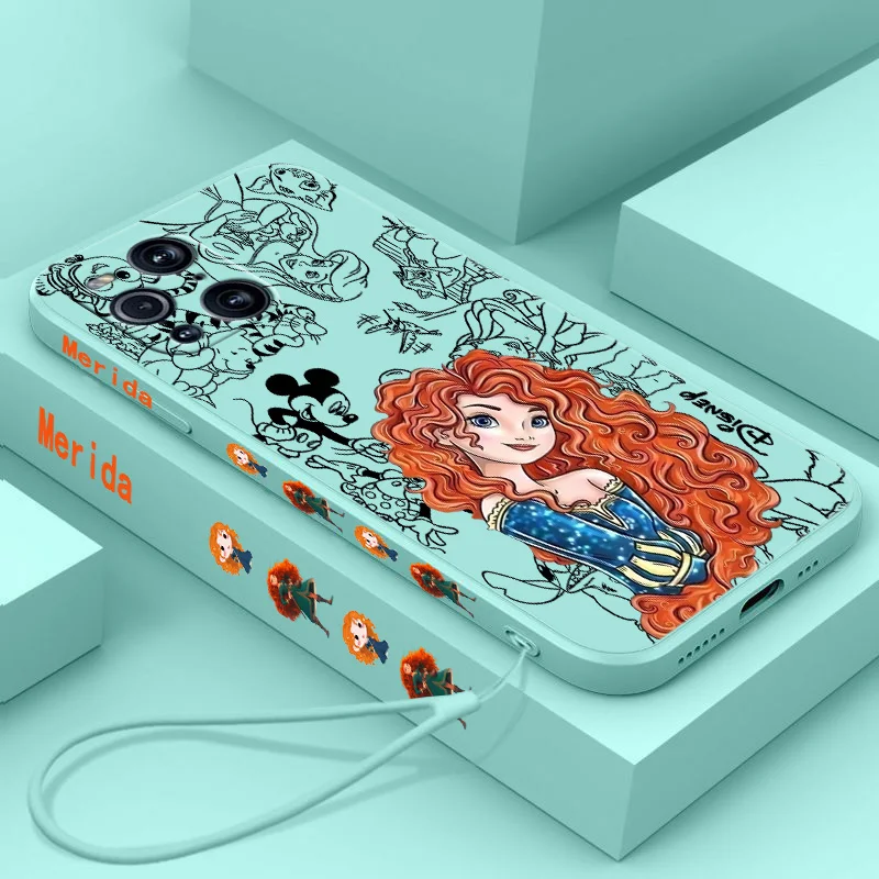 Disney-Cute-Merida-Liquid-Left-Rope-Phone-Case-For-iPhone-16-15-14-13 ...