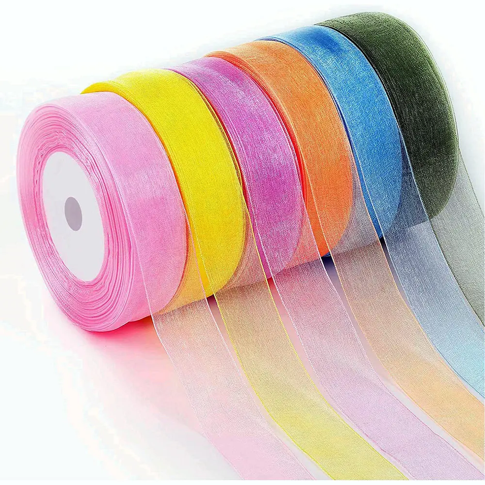 50-Yards-Roll-Sheer-Chiffon-Ribbon-Organza-Satin-Ribbons-for-Gift ...