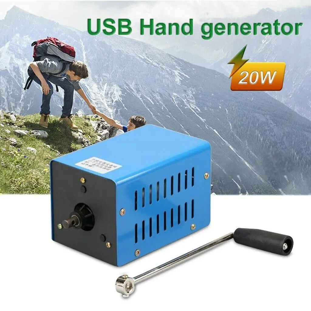 Port-til-Multifun-es-Emerg-ncia-Survival-Hand-Crank-Charge-Generator ...