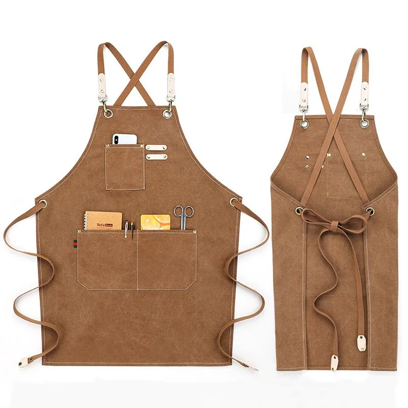 Black Cooking Apron Hotel Chef Pinafore Man Restaurant Cook Work Apron ...