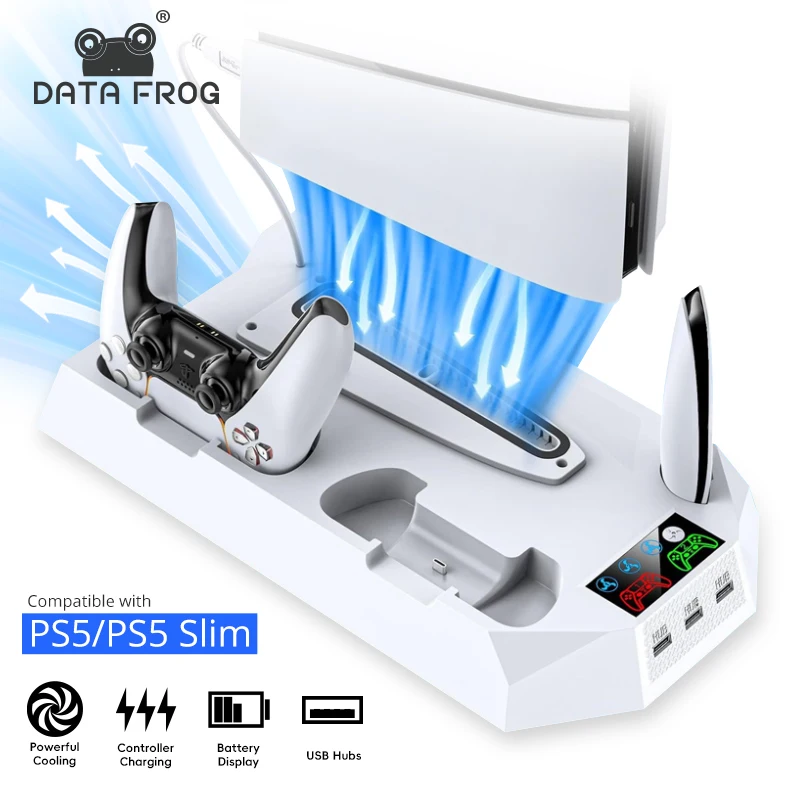 DATA-FROG-for-PS5-Slim-Stand-Cooling-Station-with-Dual-Controller ...
