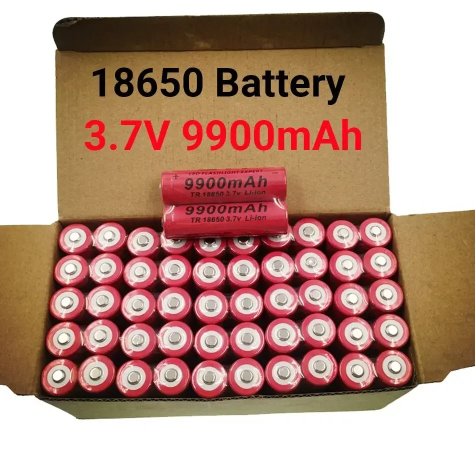 Actual-Capacity-18650-lithium-battery-rechargeable-9900-MAH-lithium-battery-3-7V-strong-light ...