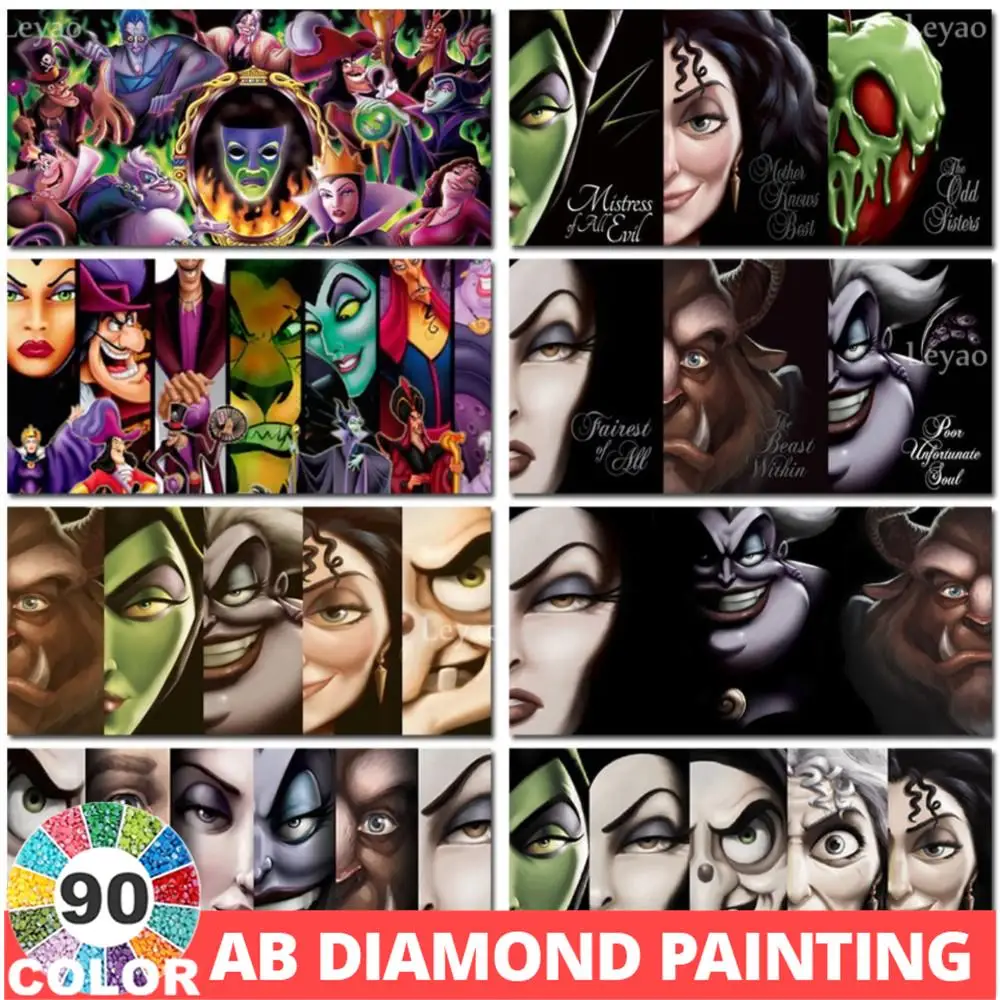 AB-Velvet-Disney-Villains-Full-Mosaic-Diy-5D-90-Colors-Diamond-Painting ...