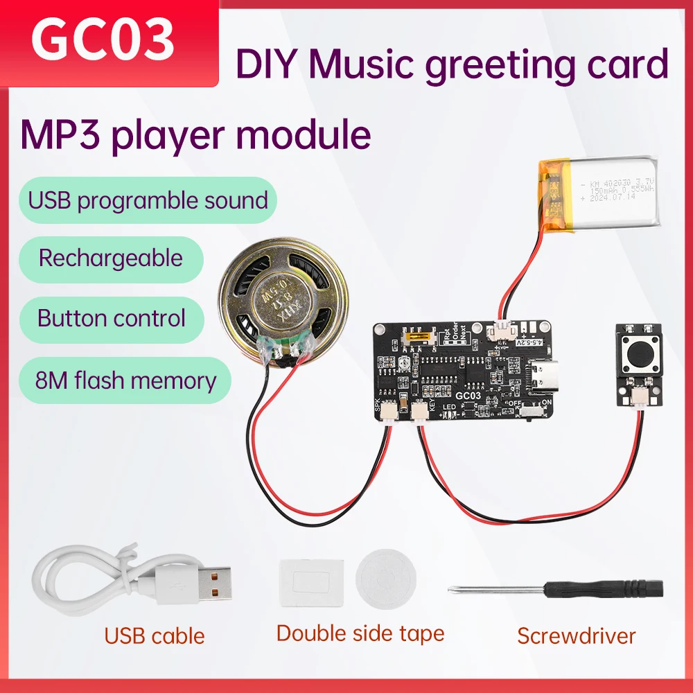 Recordable Sound Module 8M MP3 Button Control Music Voice Player ...