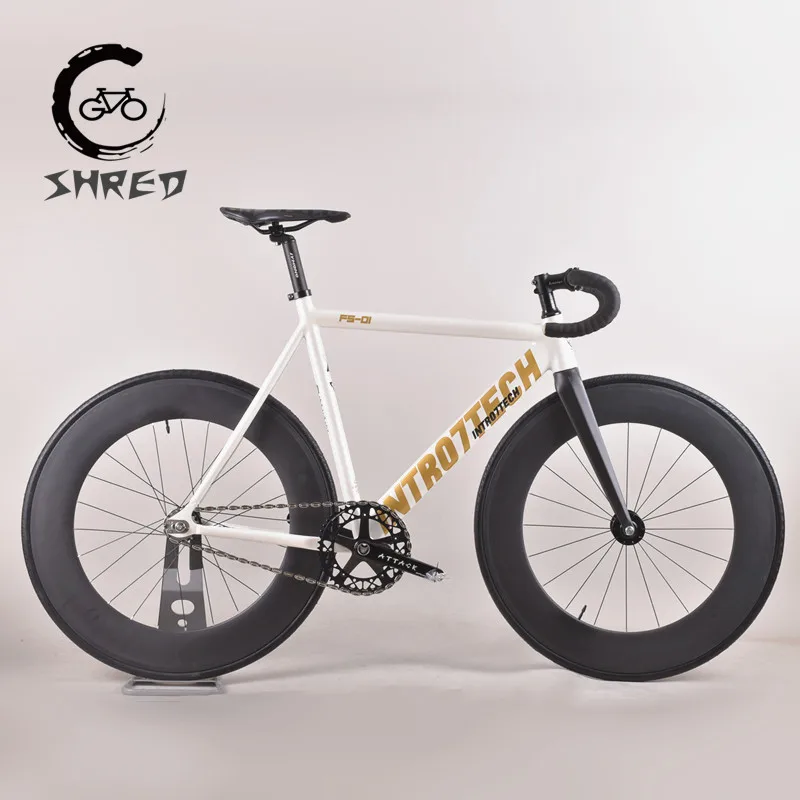 INTRO7 Fixed Gear Bike Aluminum Frame Carbon Fork Single Speed 55CM ...