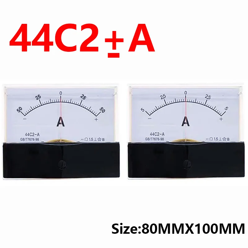 44C2 DC /75mv Amperemeter Gauge Analog Panel AMP Current Meter50A -0 ...