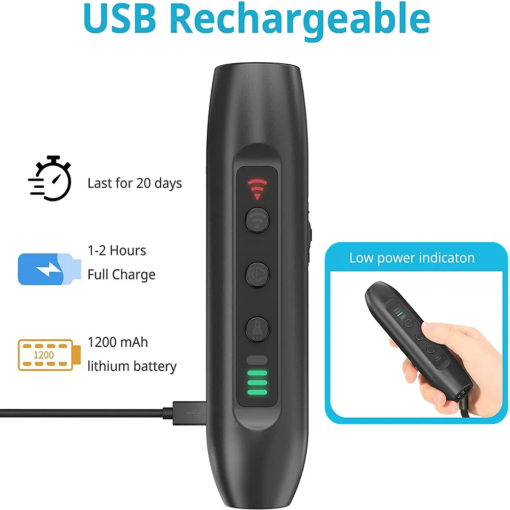 Ultrasonic-Dog-Trainer-Rechargeable-Plastic-Bark-Deterrents-with-LED ...