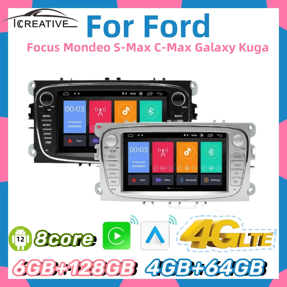 4G-Network-Car-Radio-Android-2Din-for-Ford-Focus-Mondeo-S-Max-C-Max ...