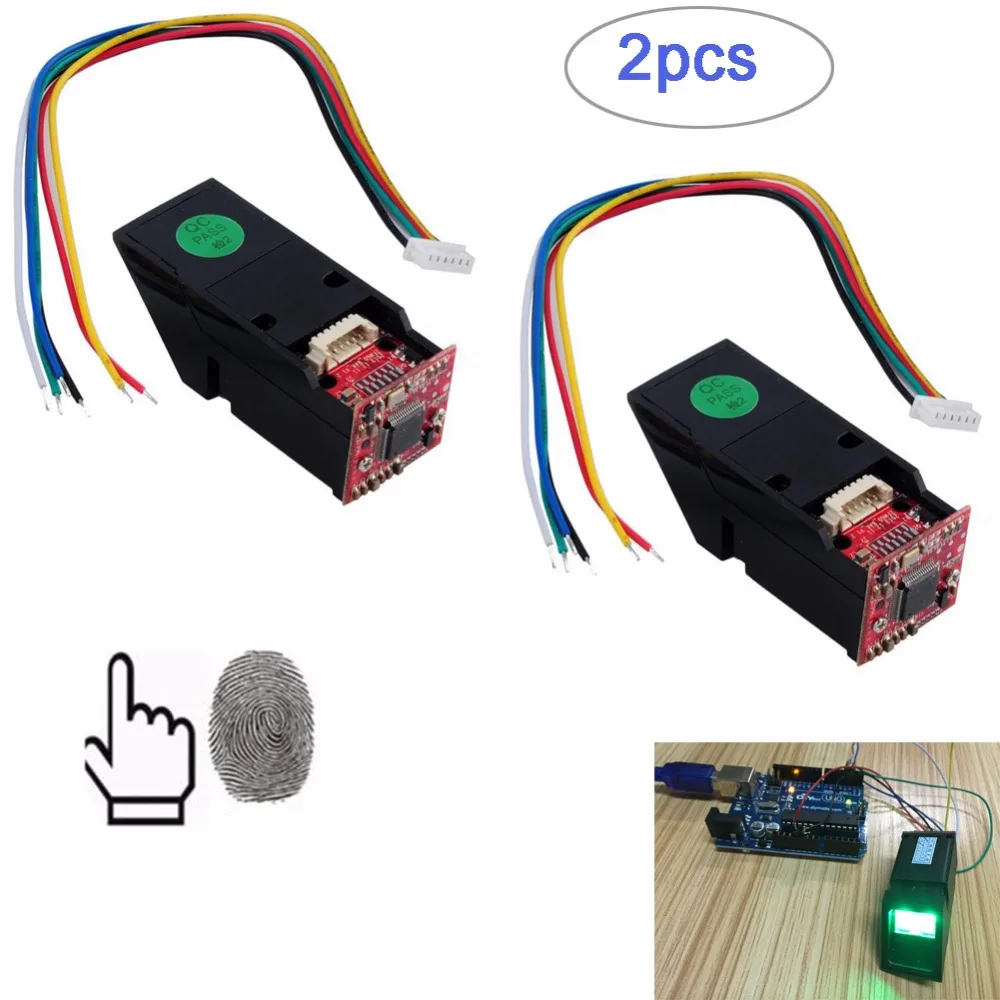 RCmall-2pcs-Green-Light-Optical-Fingerprint-Reader-Sensor-Module-for ...