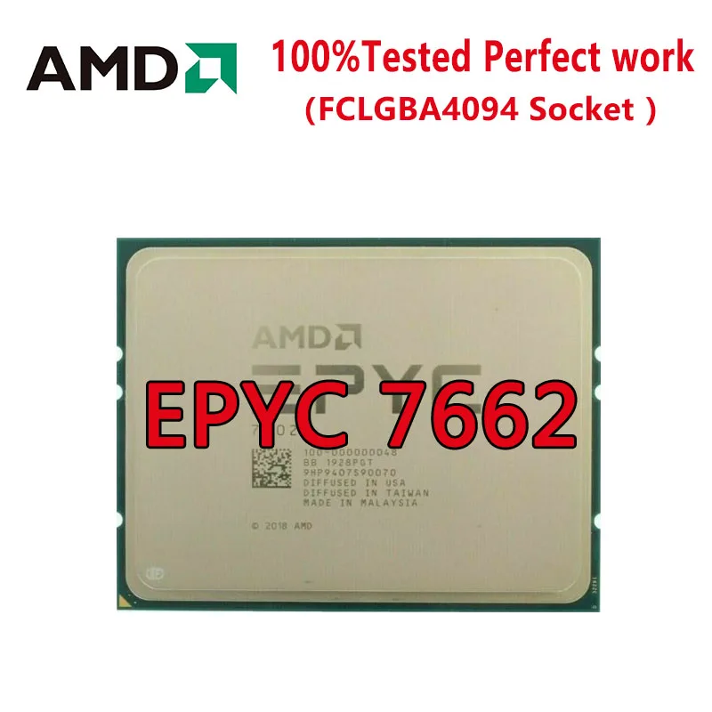 AMD CPU EPYC 7662, 3,3 GHz, 64 núcleos, 128 hilos, 256Mb, caché, 225W ...