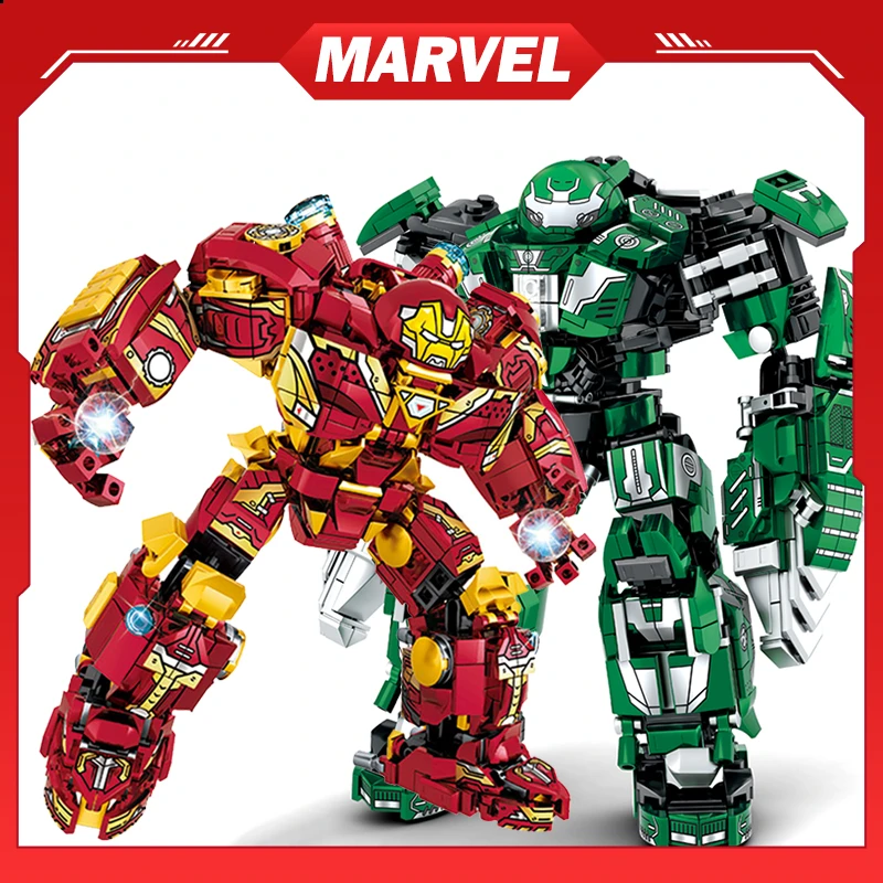 Marvel Blocks Model Iron Man Mecha Hulkbuster SuperHeroes Building ...