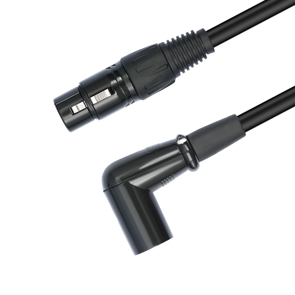 90-Degree-XLR-Microphone-Extension-Cable-Adapter-Male-to-Female-XLR-3 ...