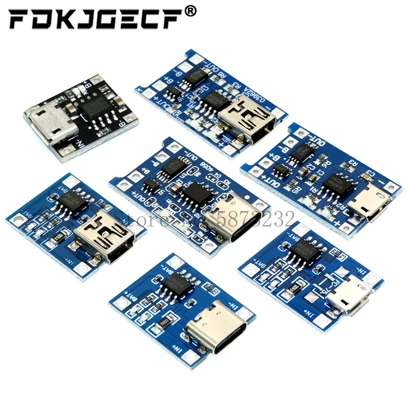 TP4056 With Protection Dual Functions 5V 1A Mini Micro TYPE-C USB 18650 ...