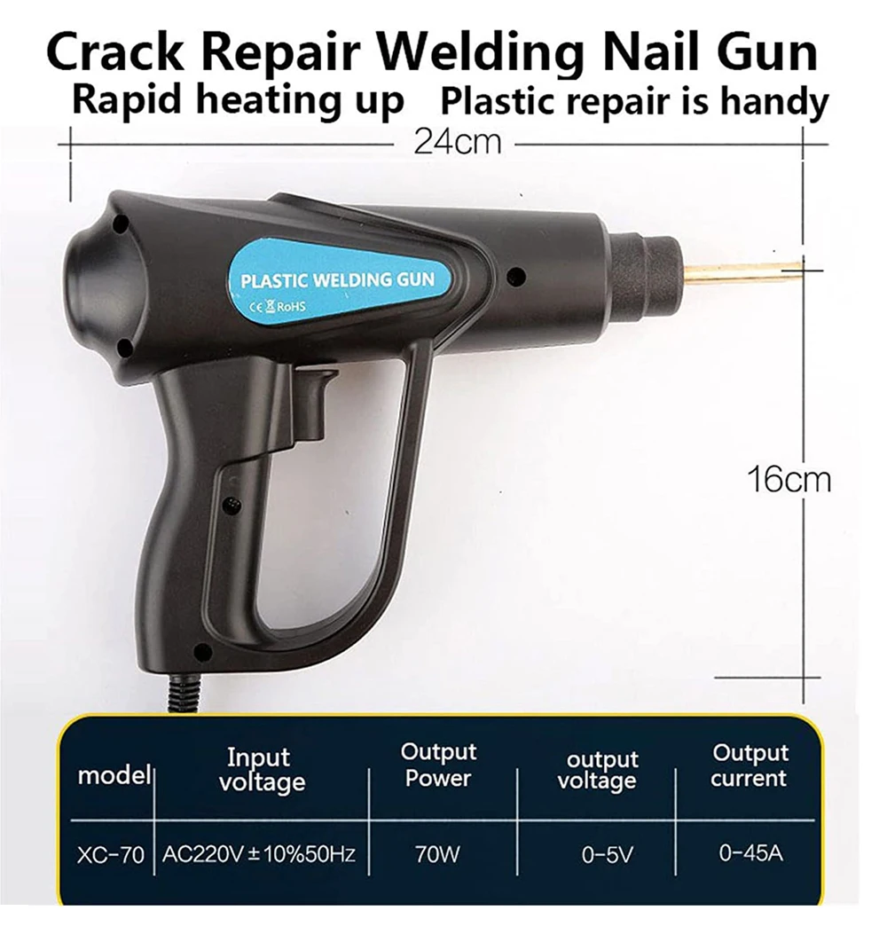 LAMPE A SOUDER,Set1 Eu Plug Pistolet à souder en plastique PVC machine à souder pare-chocs en ...
