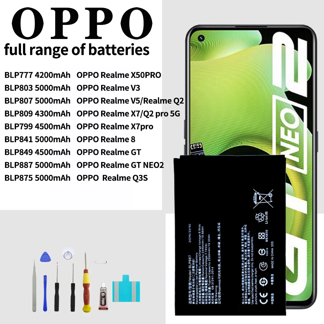 NOVA BLP777 BLP803 BLP807 BLP809 BLP799 BLP841 BLP849 BLP887 BLP875 bateria Para OPPO Reyno ...