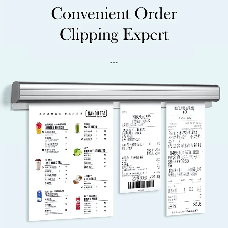 Kitchen-Ticket-Holder-Restaurant-Order-Holder-Slide-Check-Rack-Paper ...