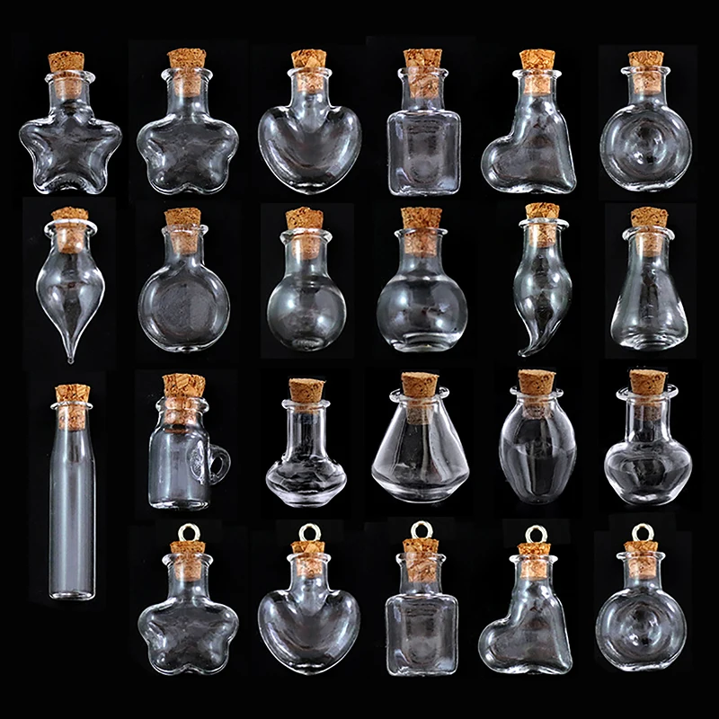 10pcs-Glass-Bottles-Miniature-Bottle-Mini-Cork-Glass-Vials-DIY-Mini ...