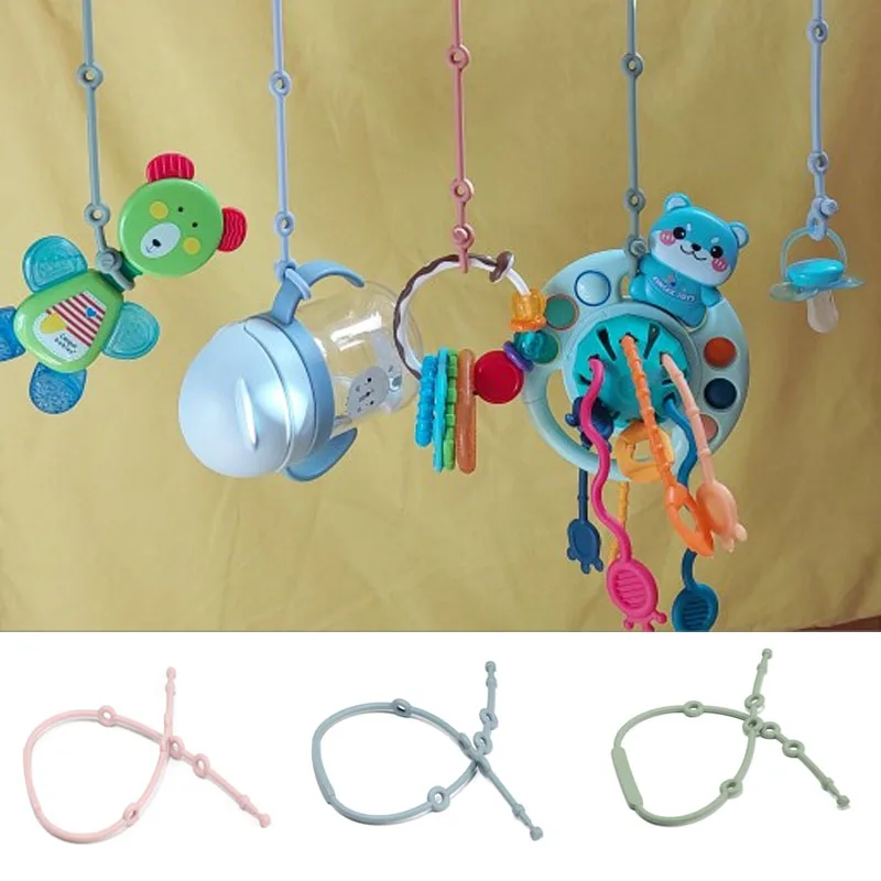1-Pcs-Toy-Safety-Straps-Soft-Silicone-Teething-Chain-Adjustable-Infant ...