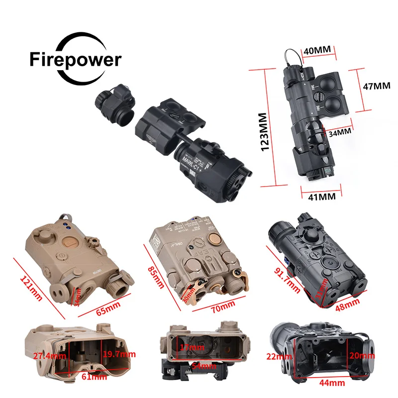 Tactical-PEQ-NGAL-DBAL-A2-MAWL-C1-Dummy-Laser-Box-No-function-Battery ...