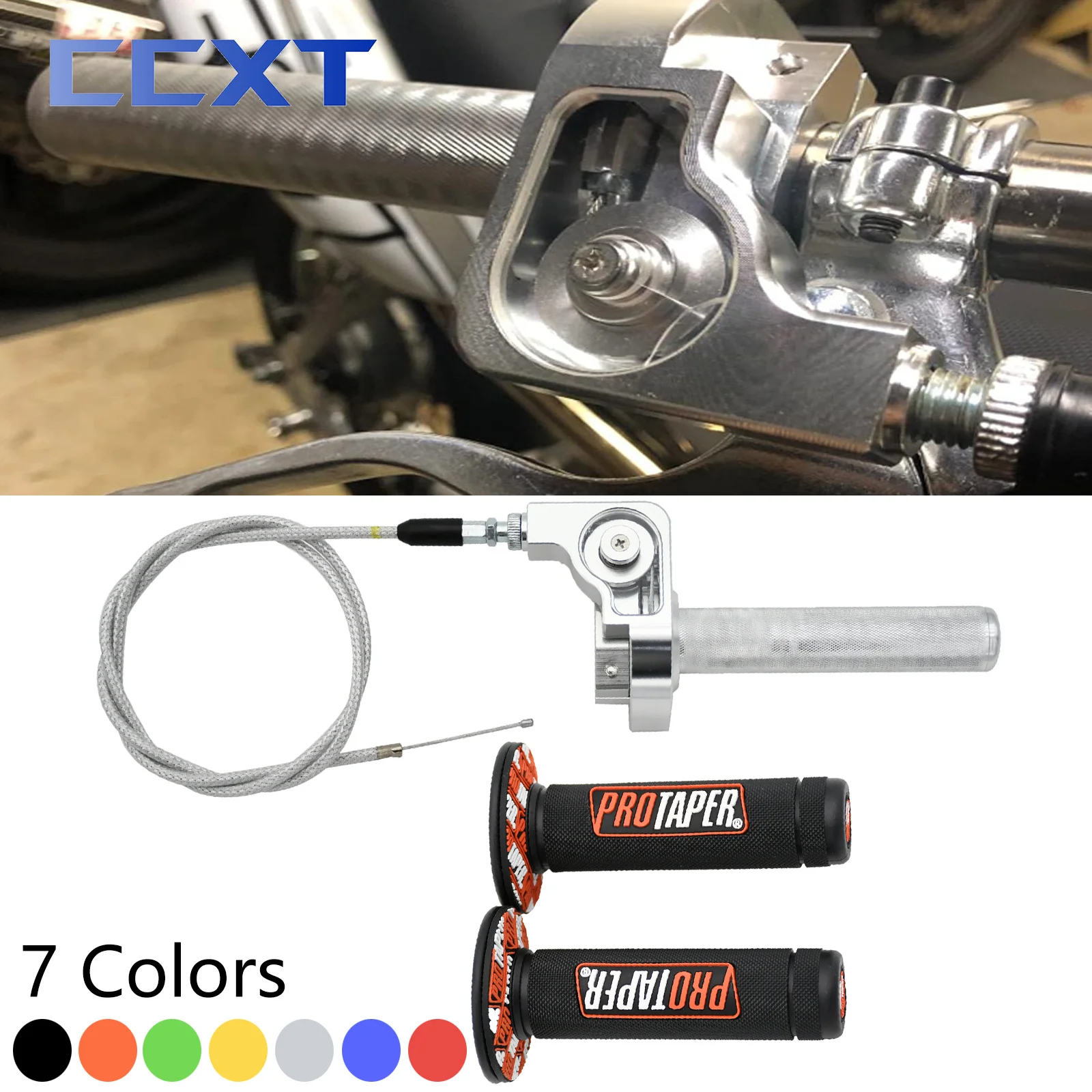 Universal-Motorcycle-22mm-CNC-Throttle-Grip-Quick-Twister-Throttle ...