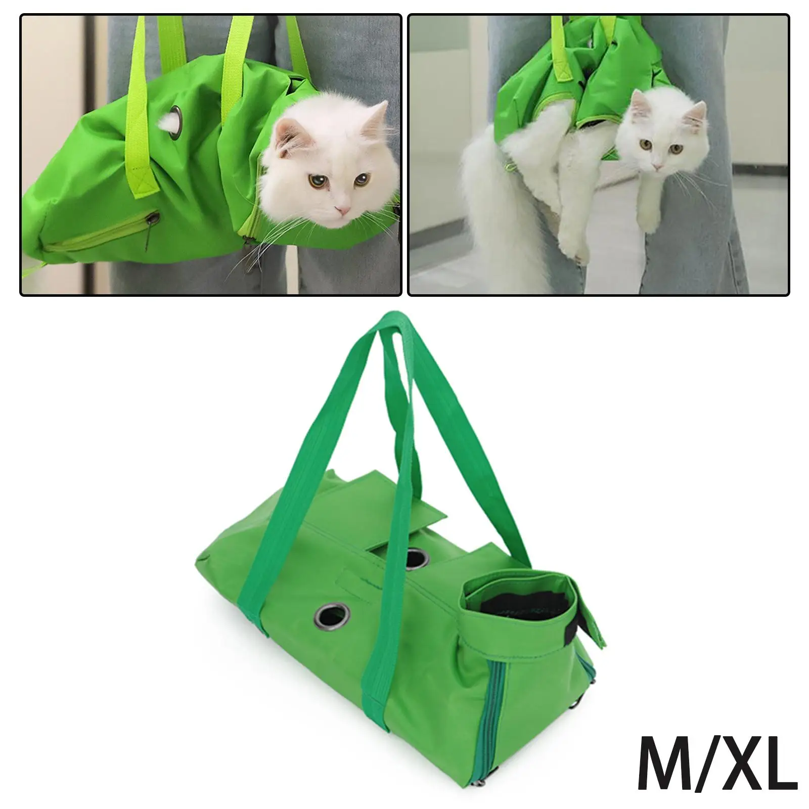 Cat Grooming Restraint Bag Adjustable Size Fixed Bag Oxford Cloth ...