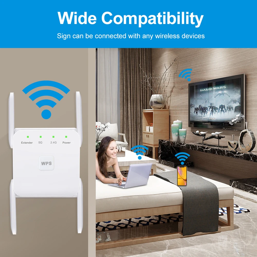 Generic 2.4g 5g Wifi 5ghz Wifi Extender Long Range 5 Ghz Wifi Amplifier ...