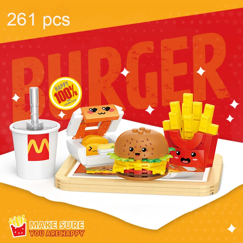 261PCS-Hamburger-French-Fries-Fried-Chicken-Building-Blocks-Cartoon ...
