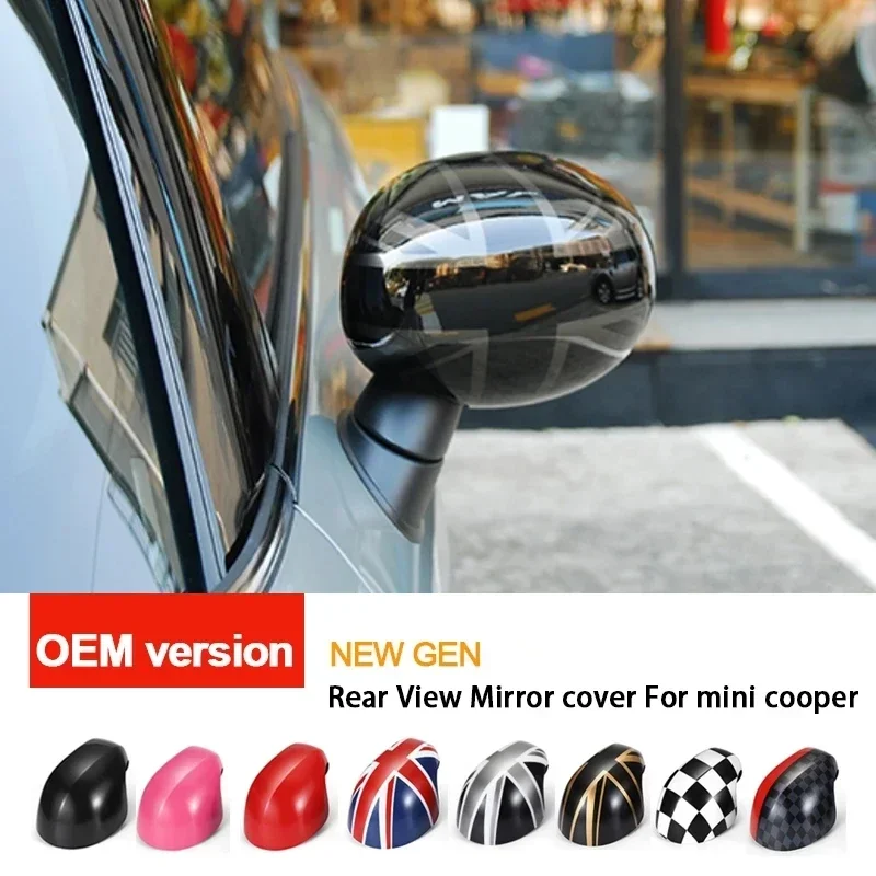 NEW-For-Mini-Cooper-Stickers-Rear-View-Mirror-Covers-For-MINI-Cooper-S ...