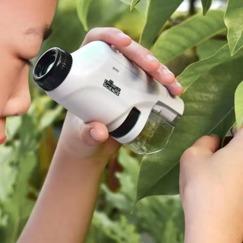 Mini kit de microscope de poche pour enfants, microscope de laboratoire ...