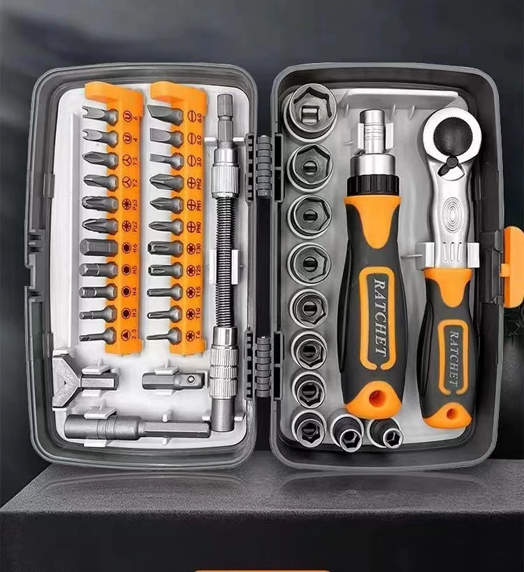 38pcsRatchet screwdriver，Multi functional household machine repair semi ...
