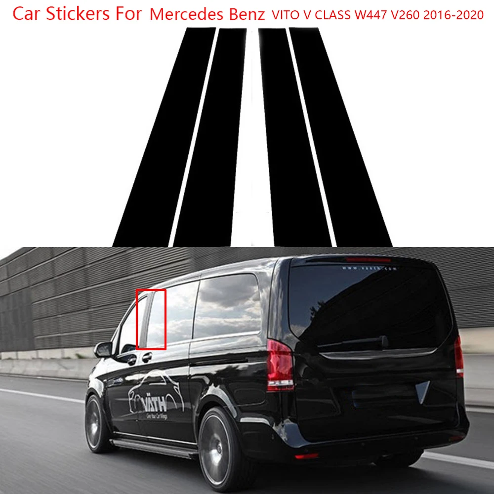 Glossy Black Car Door Central Window Middle Column Strip Pc Pillar ...