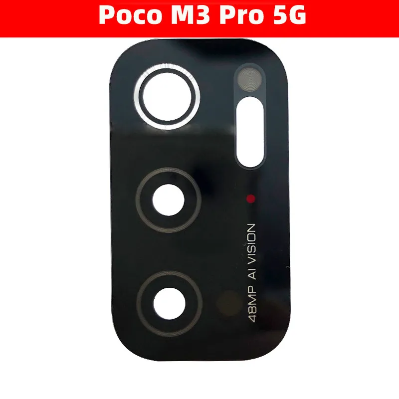 Lente de Cristal para cámara trasera Xiaomi Poco M3 Pro 5G M3Pro 5G, lente de cristal para ...