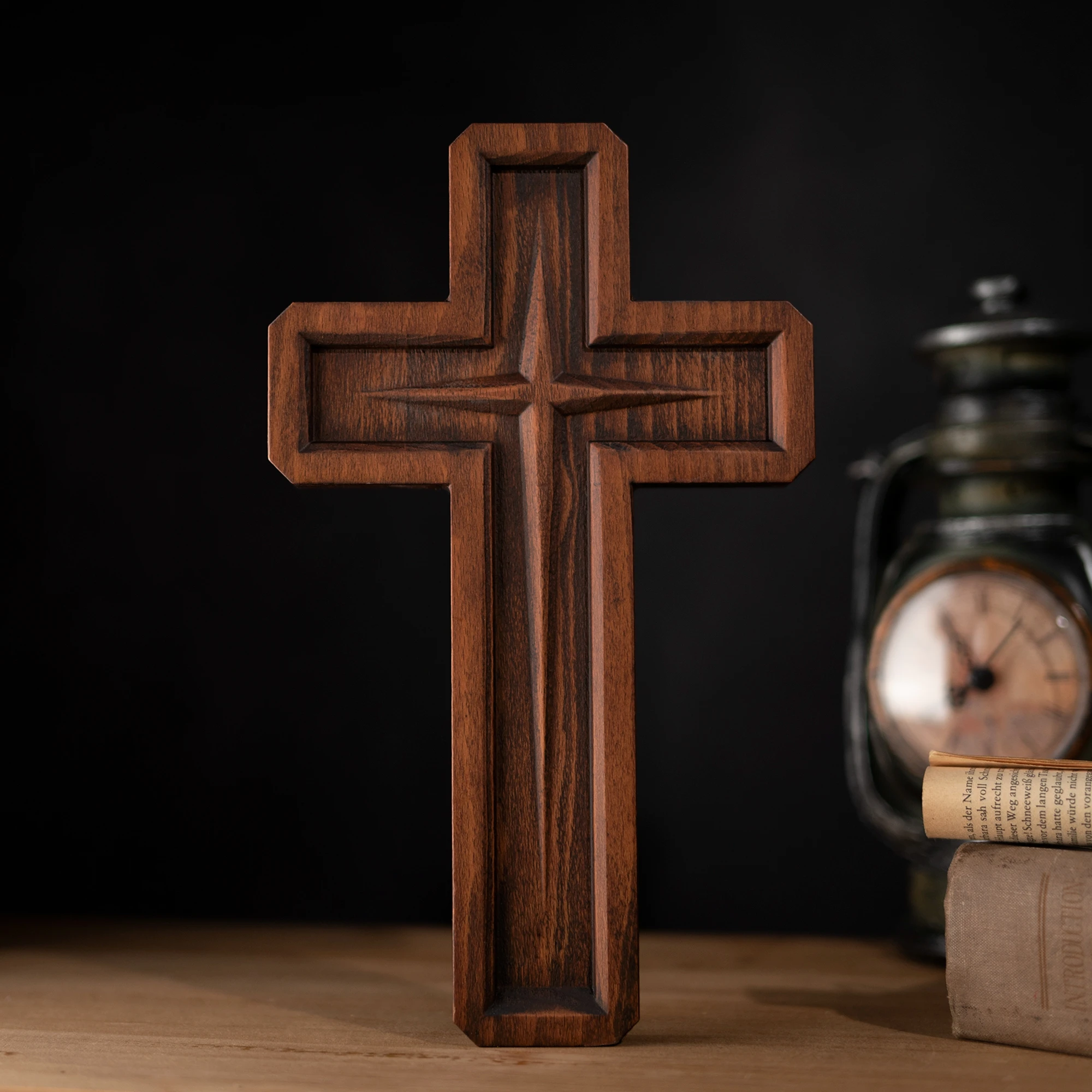 Star-Cross-of-Bethlehem-wooden-Christian-large-cross-ornament-holy ...