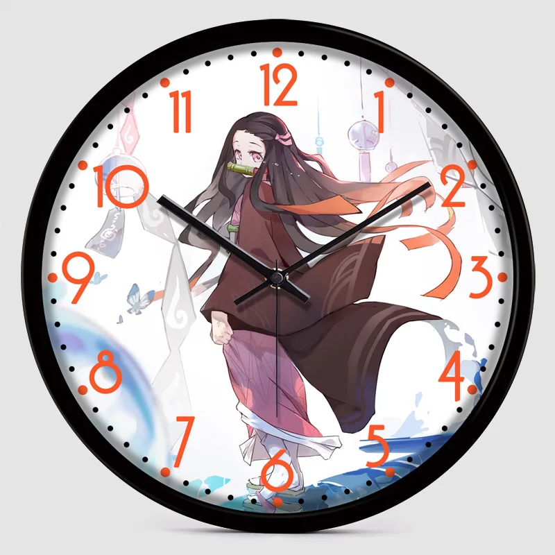 Anime-Demon-Slayer-Kimetsu-No-Yaiba-Round-Decor-Wall-Clock-SilentLarge ...