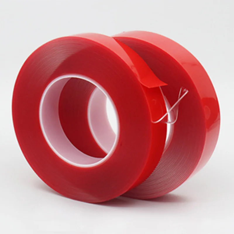 3-15mm-3-Meters-Strong-Acrylic-Adhesive-PET-Red-Film-Clear-Double-Side ...