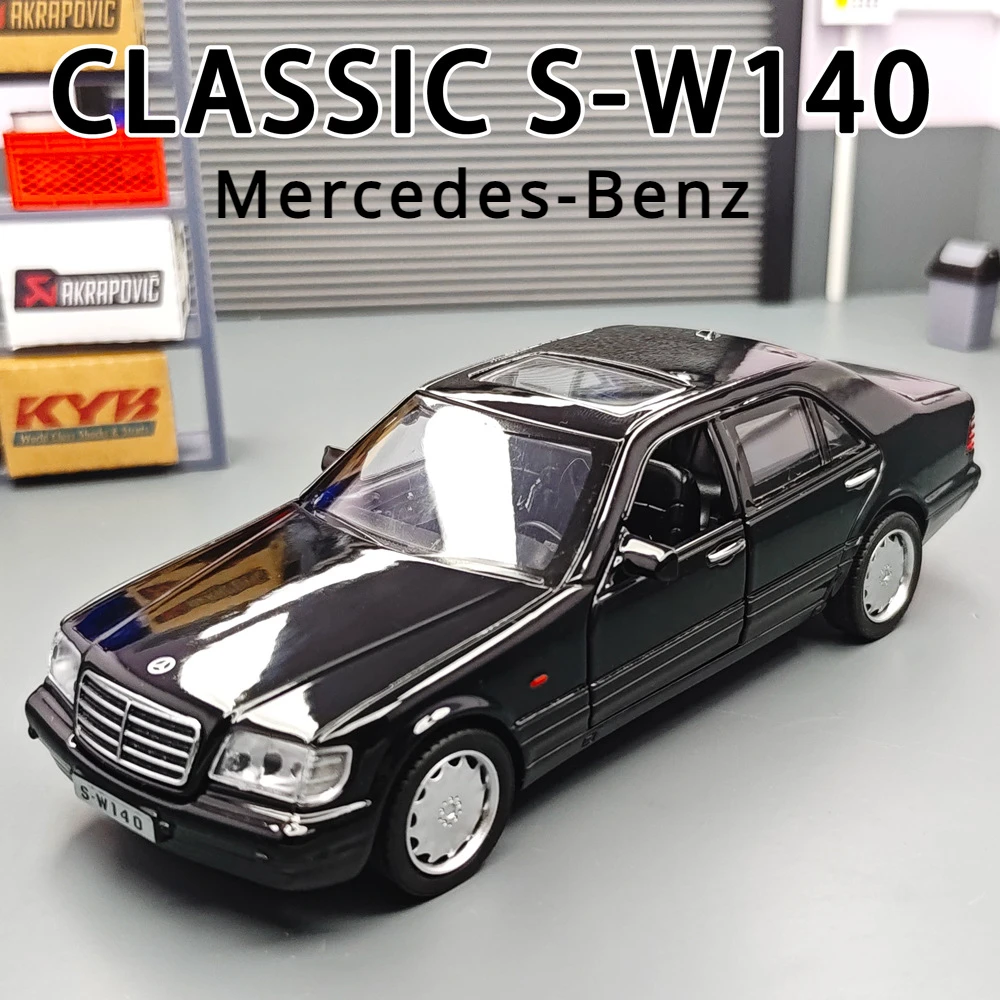 1-32-Mercedes-Benz-S-W140-Alloy-Model-Car-Sound-Light-Pull-back-Light ...