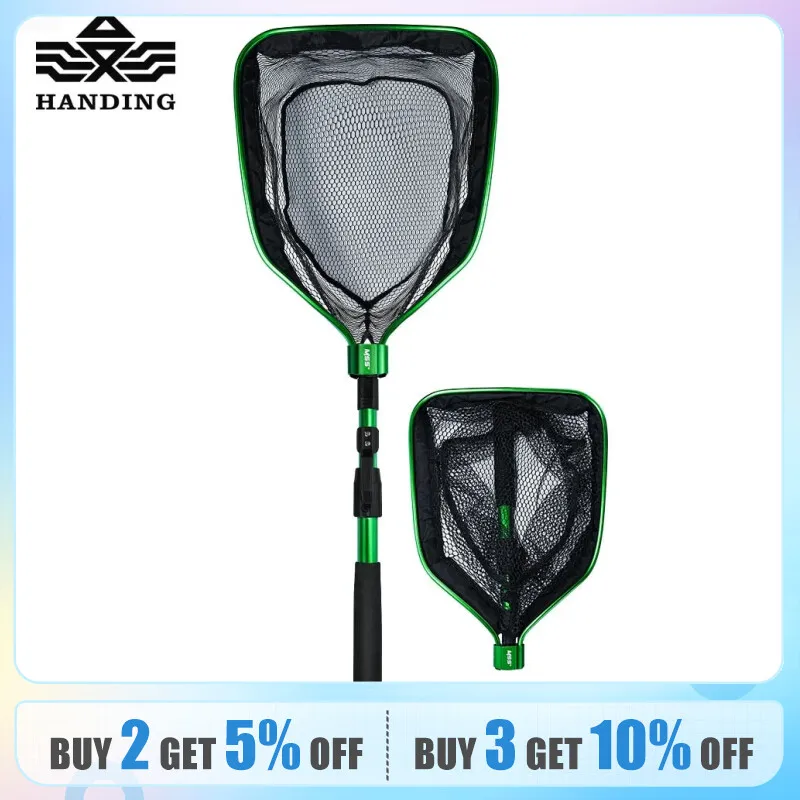 HANDING-Portable-Fishing-Net-Telescopic-Fishing-Landing-Net-Floating ...