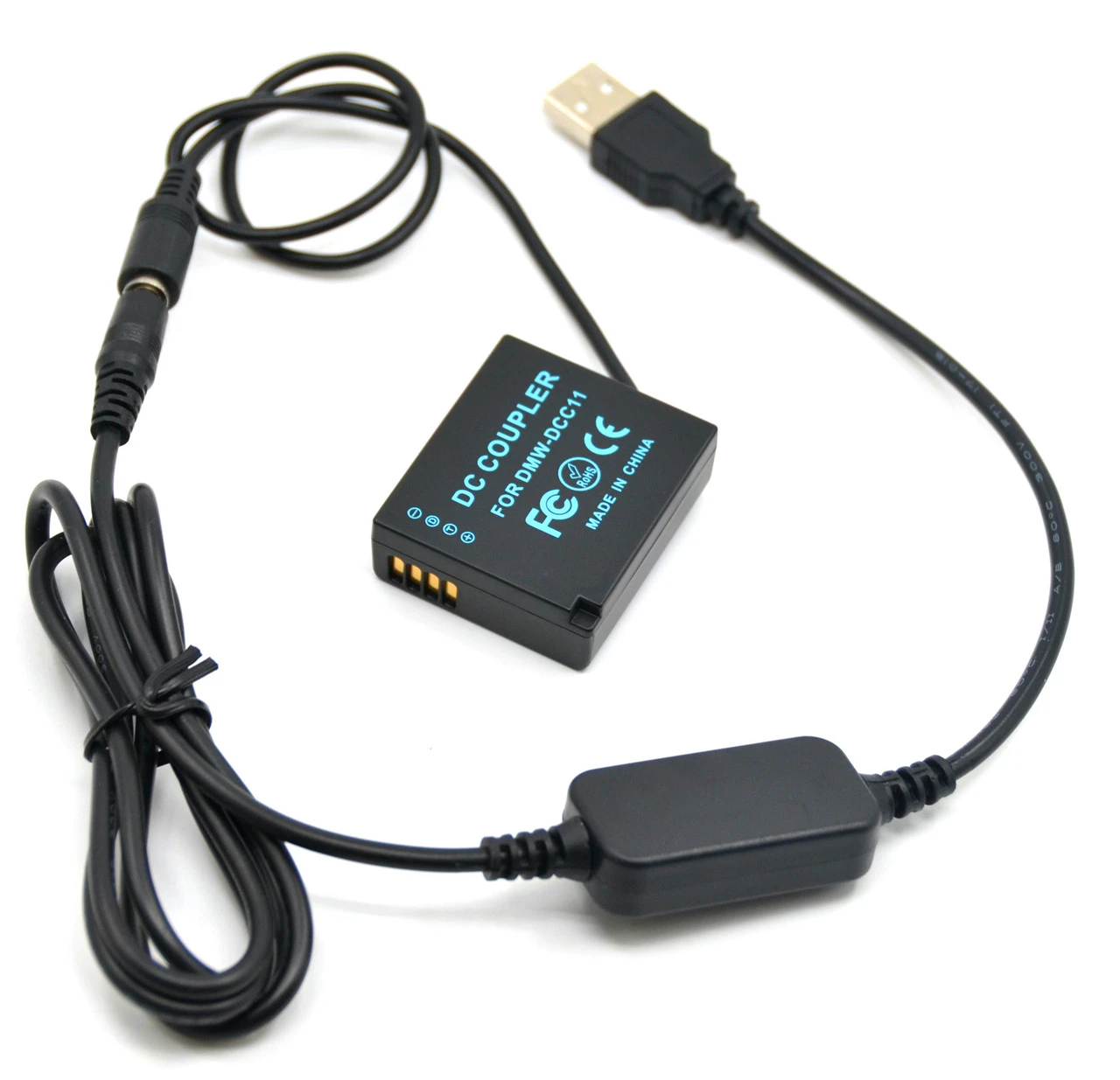 5v Usb Power Cable+dmw Dcc11 Dmw-blg10 Dummy Battery For Lumix Gf5 Gf6 ...