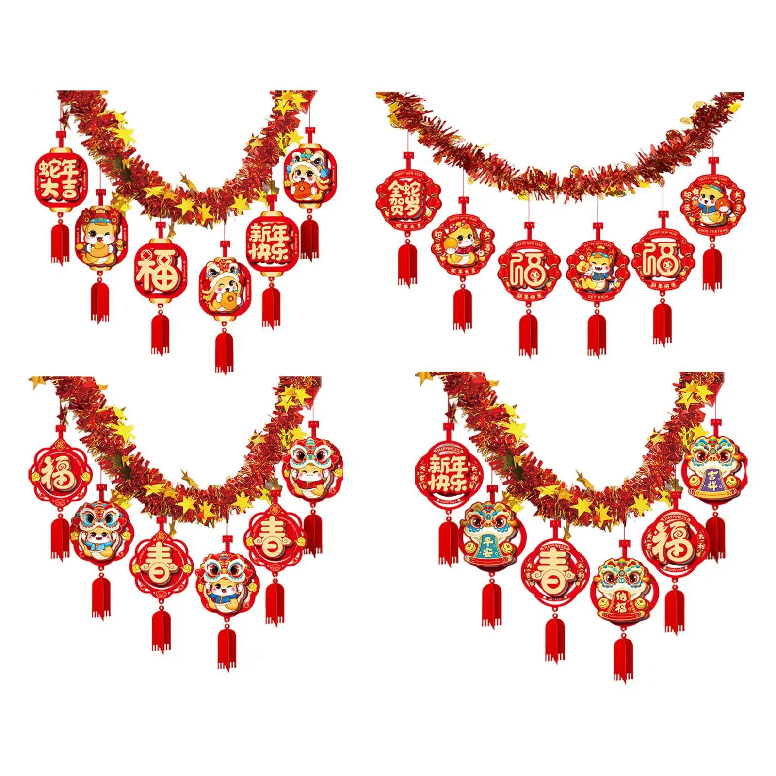 2025 Year of The Snake Garland Chinese Lunar New Year Ornament for ...
