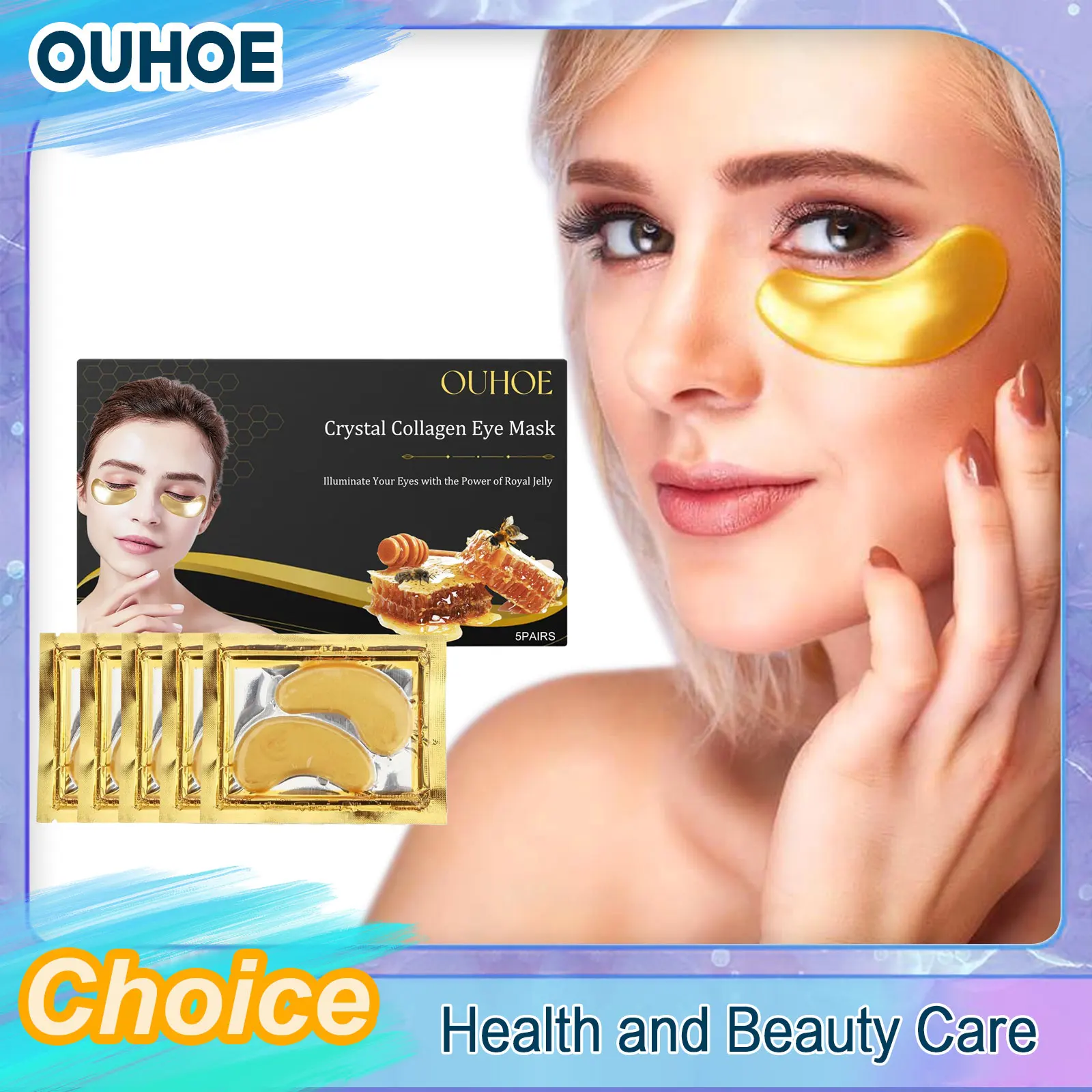 Crystal-Collagen-Gold-Eye-Mask-Fade-Dark-Circles-Anti-Eye-Bag-Puffiness ...