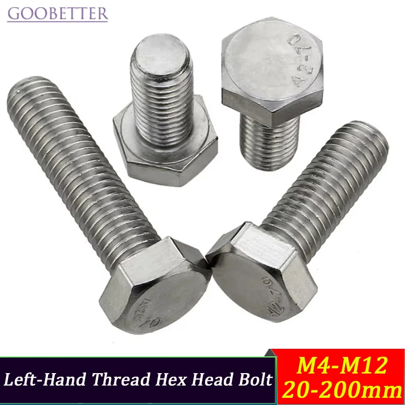 Anti-Loose Left-Hand Thread Screw, 304 Stainless Steel Reverse Thread ...