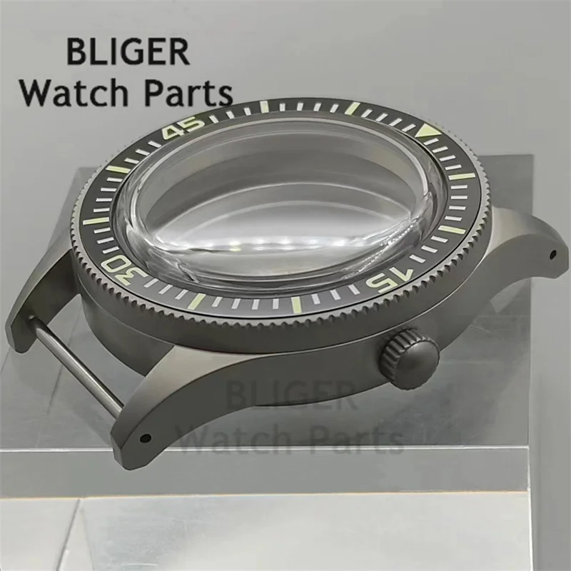 BLIGER 40mm retro watch case domed Sapphire glass ceramic luminous ...