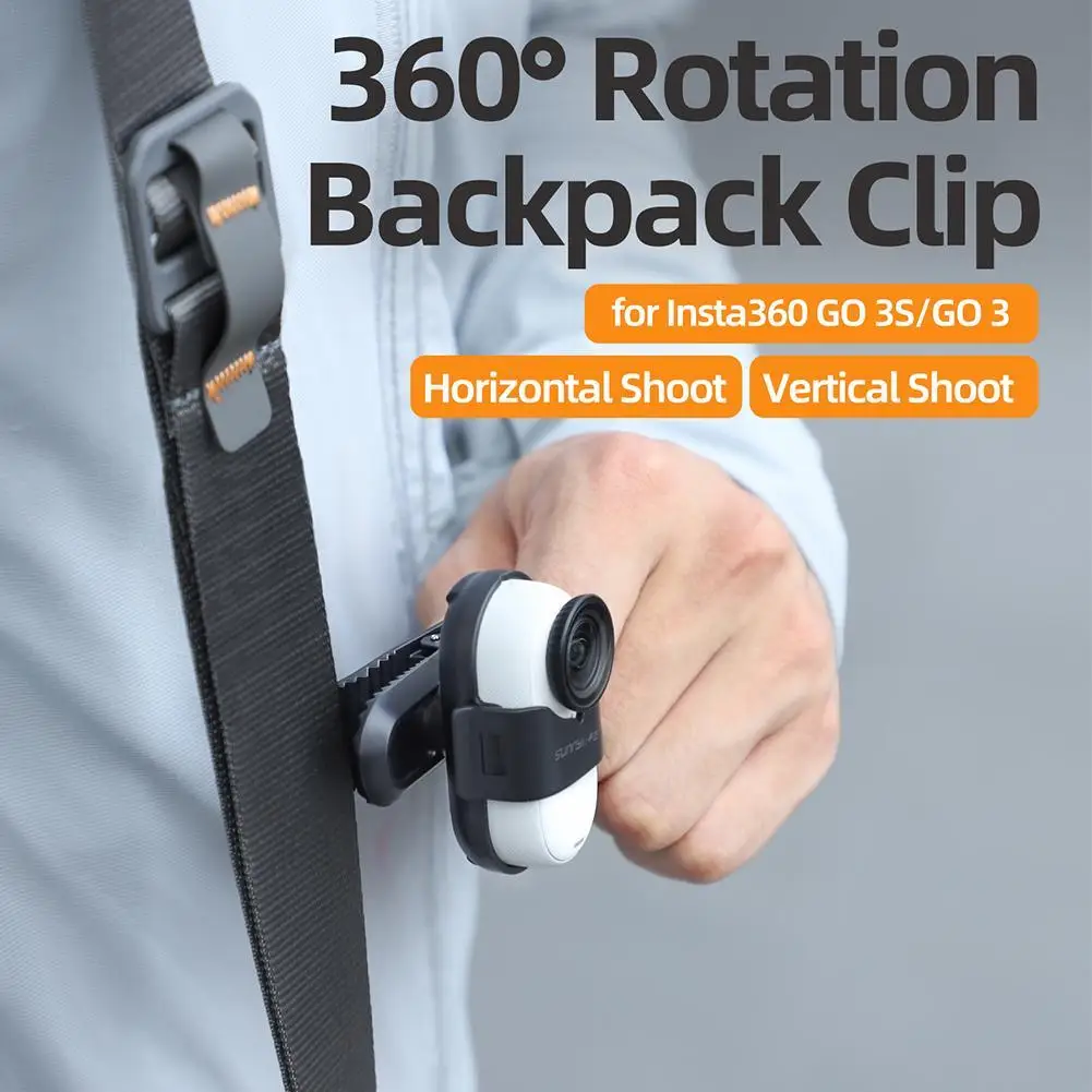 New-Backpack-Clip-Holder-For-Insta360-GO-3S-GO3-Anti-shake-360-Rotation ...