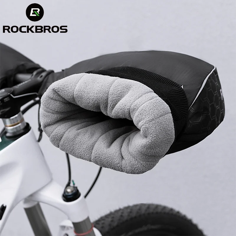 ROCKBROS-Mountain-Bike-Mittens-Winter-Windproof-Warm-Cycling-Gloves-E ...