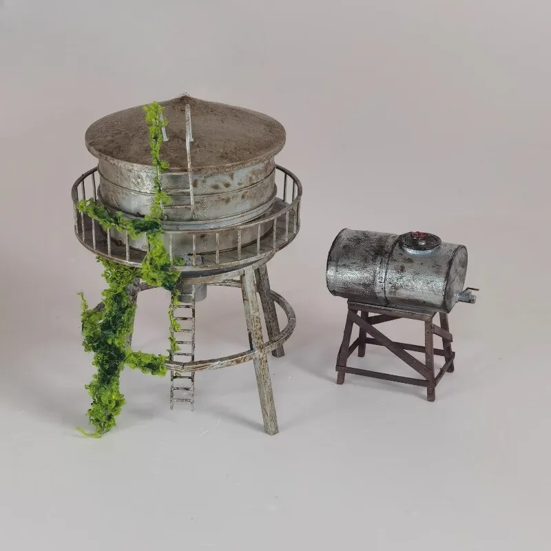 Diorama 1/64 Water Tower Model City Water Tank Building Model Scene ...