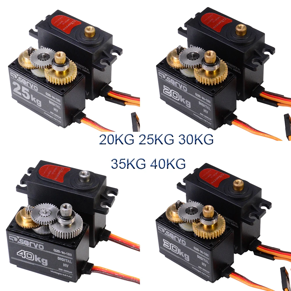GXservo 20kg 25kg 30kg 35kg 40kg Torque Full Metal Gear Servo 180 ...