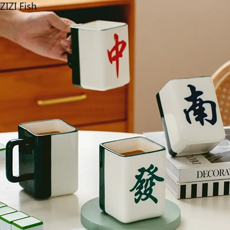 Chinese-Creative-Mahjong-Cup-Ceramic-Mug-Office-Tea-Cup-Water-Cup ...