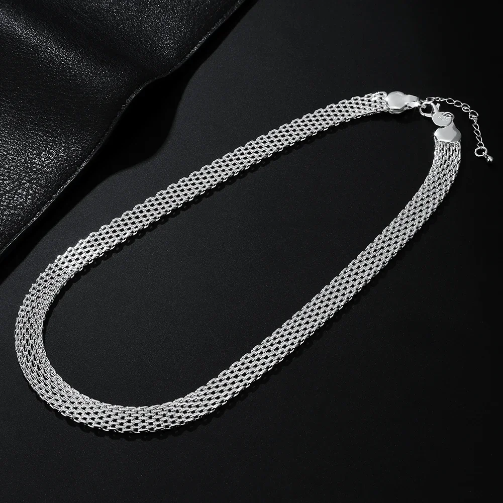 Hot Special offer 925 Sterling Silver Net chain necklaces for women ...