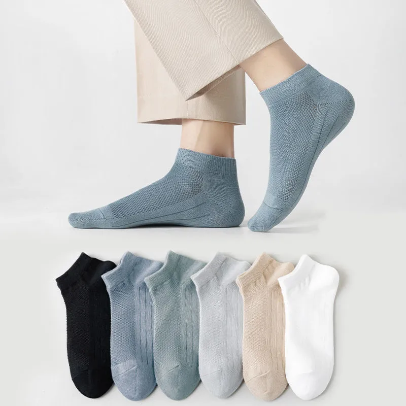6-Pairs-Socks-for-Men-Summer-Men-s-Cotton-Thin-Mesh-Boat-Socks-Mens ...