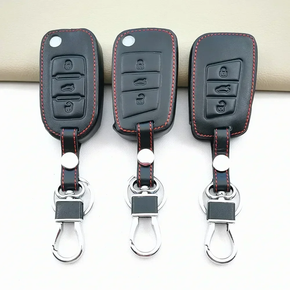Car-Key-Cover-Case-Leather-Shell-For-VW-Golf-4-5-6-7-MK7Jetta-Tiguan ...